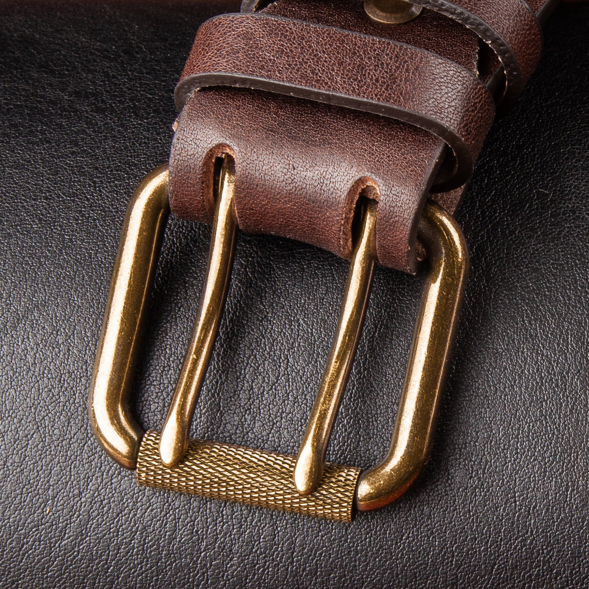 Solid Brass Double-Prong Buckle / Antique Brass – Tuscan Bull